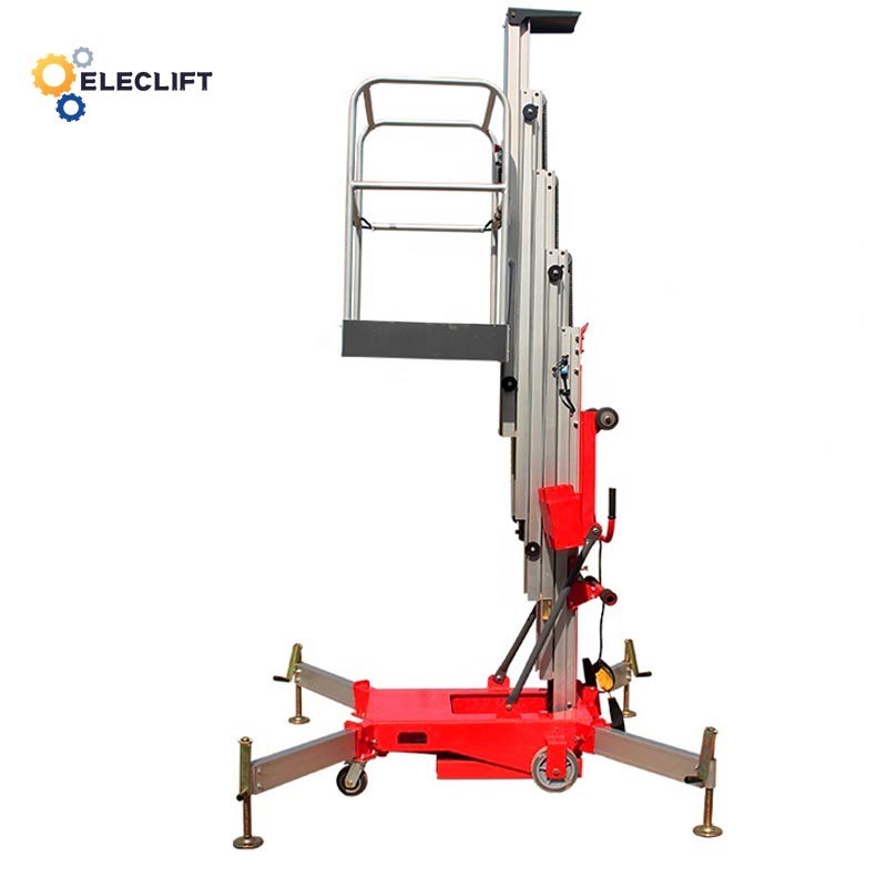 1.2m X 0.8m Ukuran platform Self-Moved Single Man Lift dengan tombol ...